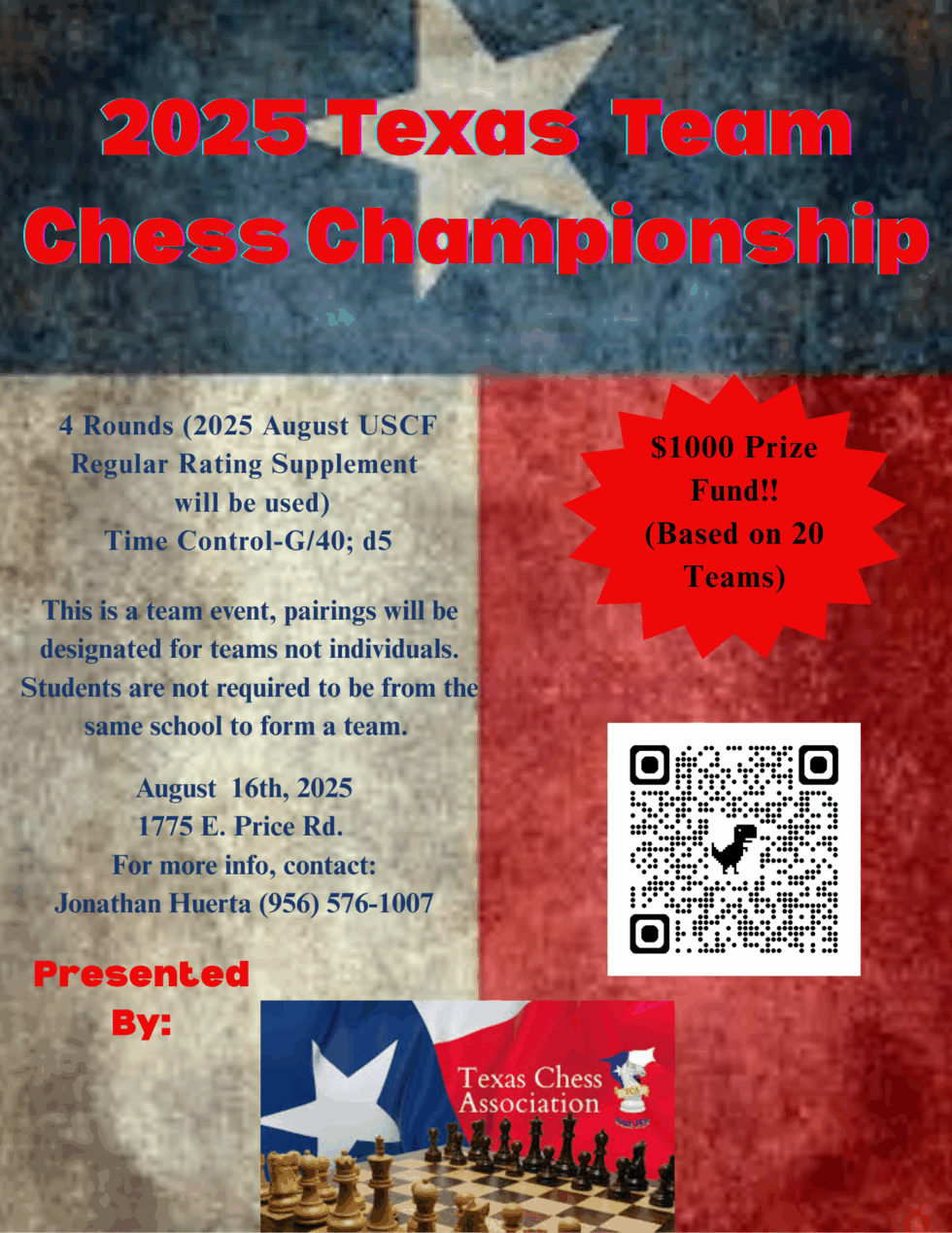 2025 Texas Team Championship | Region VIII - Texas Chess Association